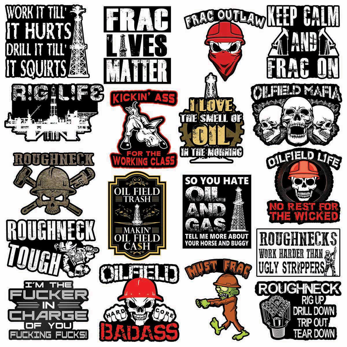 Buy Oilfield Stickers & Hard Hat Decals | Roughneck Hard Hat Stickers ...